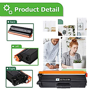Aztech Compatible Toner Cartridge Replacement for Brother TN431 TN-431 TN433 TN-433 TN 431 433 HL-L8360Cdw MFC-L8900Cdw HL-L8260Cdw MFC-L8610Cdw HL-L8360Cdwt Printer (Black Cyan Magenta Yellow 5 Pack)
