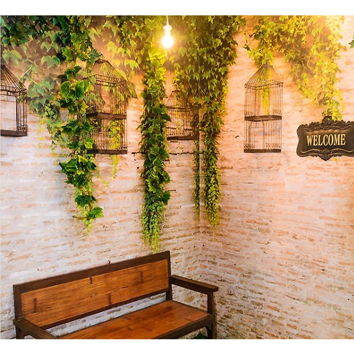 SHINILY 84Ft 12 Strands Artificial Ivy Fake Vines, Greenery Leaves Ivy Garland Artificial Hanging Plants for Home Kitchen Garden Wedding Party Wall Room Decor