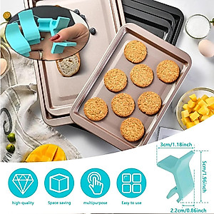 Venyieys Universal Baking Sheet Pan Stackers, Baking Sheet Stacking Clips, Sheet Pan Stacking Clips, Reusable Cookie Tray Stacker Clips, Space-Saving Tray Stackers, For Freeze Dryer Trays (4*Black)