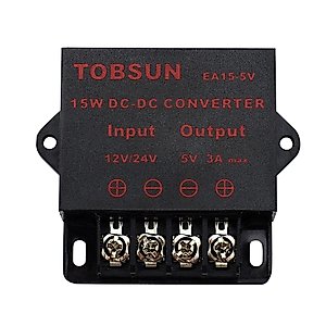 BINZET DC Converter Step Down Regulator 5V Regulated Power Supplies Transformer Converter (5V 3A 15W)