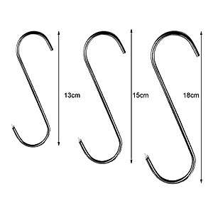 Meat Hooks,Premium Stainless Steel Butcher Hook Smoking Hooks, Meat Processing for Hanging, Butchering, Smoking, BBQ, Grilling, and Hanging Drying Tool (5.9IN)