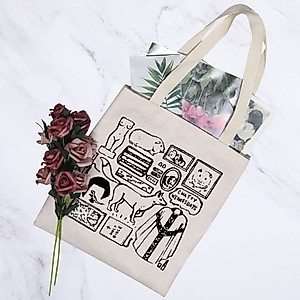 G2TUP Fle TV Show Inspired Gift Reusable Canvas Tote Bag Handbag TV Show Merchandise Shopping Bag