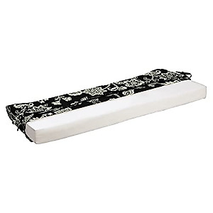 Arden Selections ProFoam Essentials Outdoor Bench Cushion 18 x 46, Ashland Black Jacobean