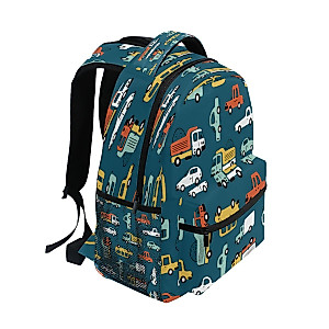 Backpack School Bookbag Travel Bag Car Childish Truck for Girls Boys Teen