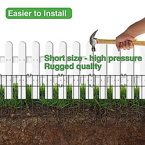 25 Pack Garden Fence No Dig Fencing, 17inchx19ft Rustproof Metal Wire Panel Animal Barrier Fence for Dogs, Yard Guard Fence Landscape Patio Outdoor Decor.