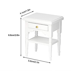 Jeanoko Wooden Table Model, Night Stand Cabinet Model Fashionable Appearance for Dollhouse Decoration