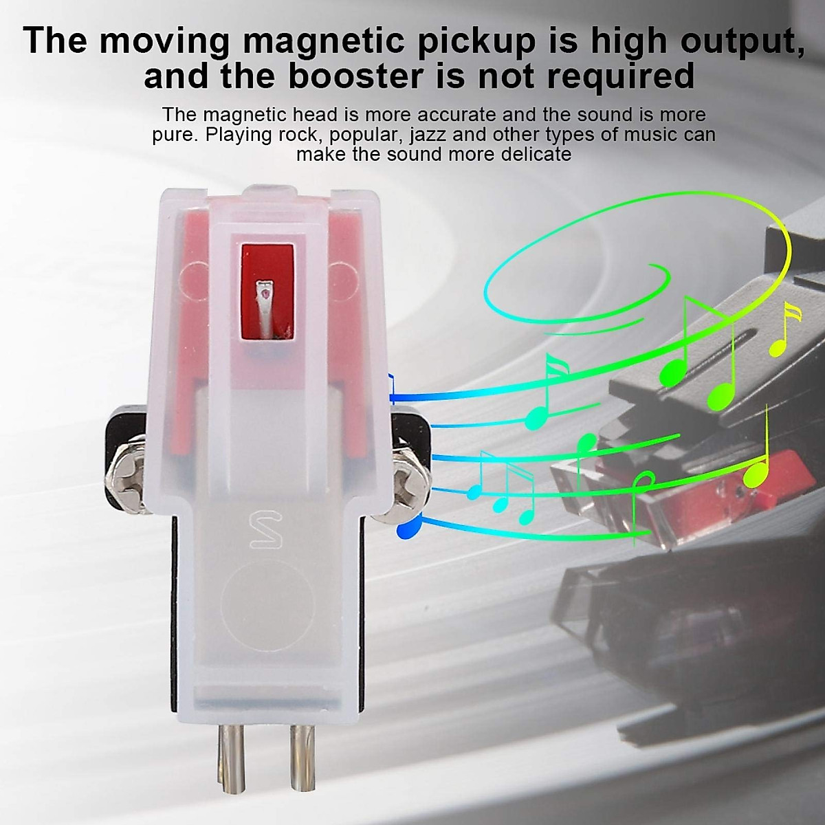 ASHATA Turntable Replacement Needle,Stylus Record Player, Record Magnetic Stereo Double Record Player Stylus Needle Phonograph Stylus, Magnetic Head,Pure Sound