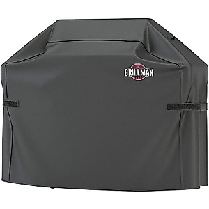 Grillman Premium Grill Cover for Outdoor Grill, BBQ Grill Cover, Rip-Proof, Waterproof, Top Heavy-Duty Large Grill Covers for Outside, Barbecue Cover & Gas Grill Covers (52" L x 26" W x 43" H, Black)