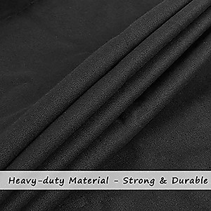 SANFERGE Cotton Canvas Laundry Bag with Handles & Drawstring Straps, Heavy Duty Extra Large Laundry Bags for Laundromat and Household, 25.5x34 Inch, Black
