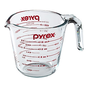 Pyrex Prepware 2-Piece Glass Measuring Set, 1 and 2-Cup, 2 Pack, Clear