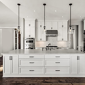 Home Expert Square Cabinet Pulls 30 Pack 5 Inch Matte Black Cabinet Handles Kitchen Hardware for Cupboard