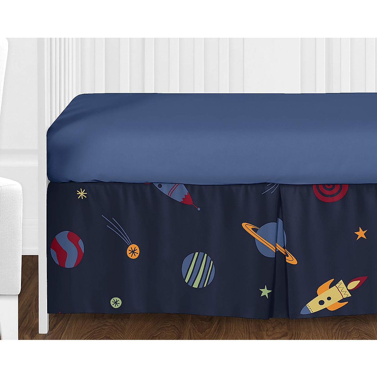 Sweet Jojo Designs Space Galaxy Rocket Ship, Planet, Galactic 11 Piece Baby Boy or Girl Bedding Crib Set
