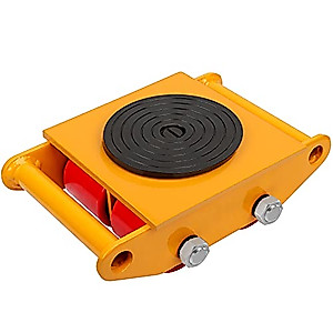 XCFDP Machine Skates, 6T Machinery Skate Dolly, 13200lbs Machinery Moving Skate, Machinery Mover Skate with 360° Rotation Cap, Heavy Duty Machine Dolly Skate for Industrial Moving Equipment, 1pc