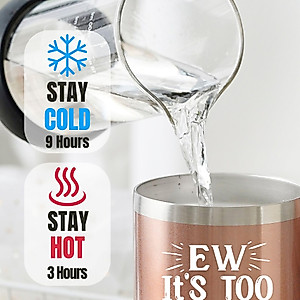 Onebttl Introvert Gifts for Girls, Women, Coworkers, INFP, INTP Coffee Travel Mug - It's Peoplely Out There - Stainless Steel 20Oz Tumbler