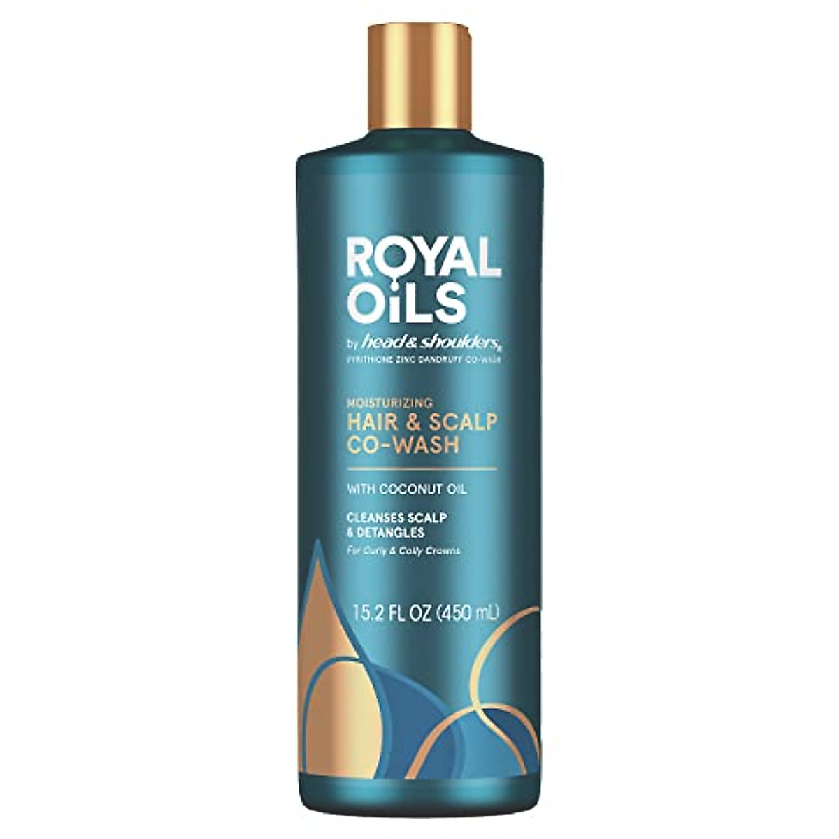 Head and Shoulders Moisturizing CoWash, Anti Dandruff Treatment and Scalp Care, Royal Oils Collection with Coconut Oil, for Natural and Curly Hair, 15.2 fl oz