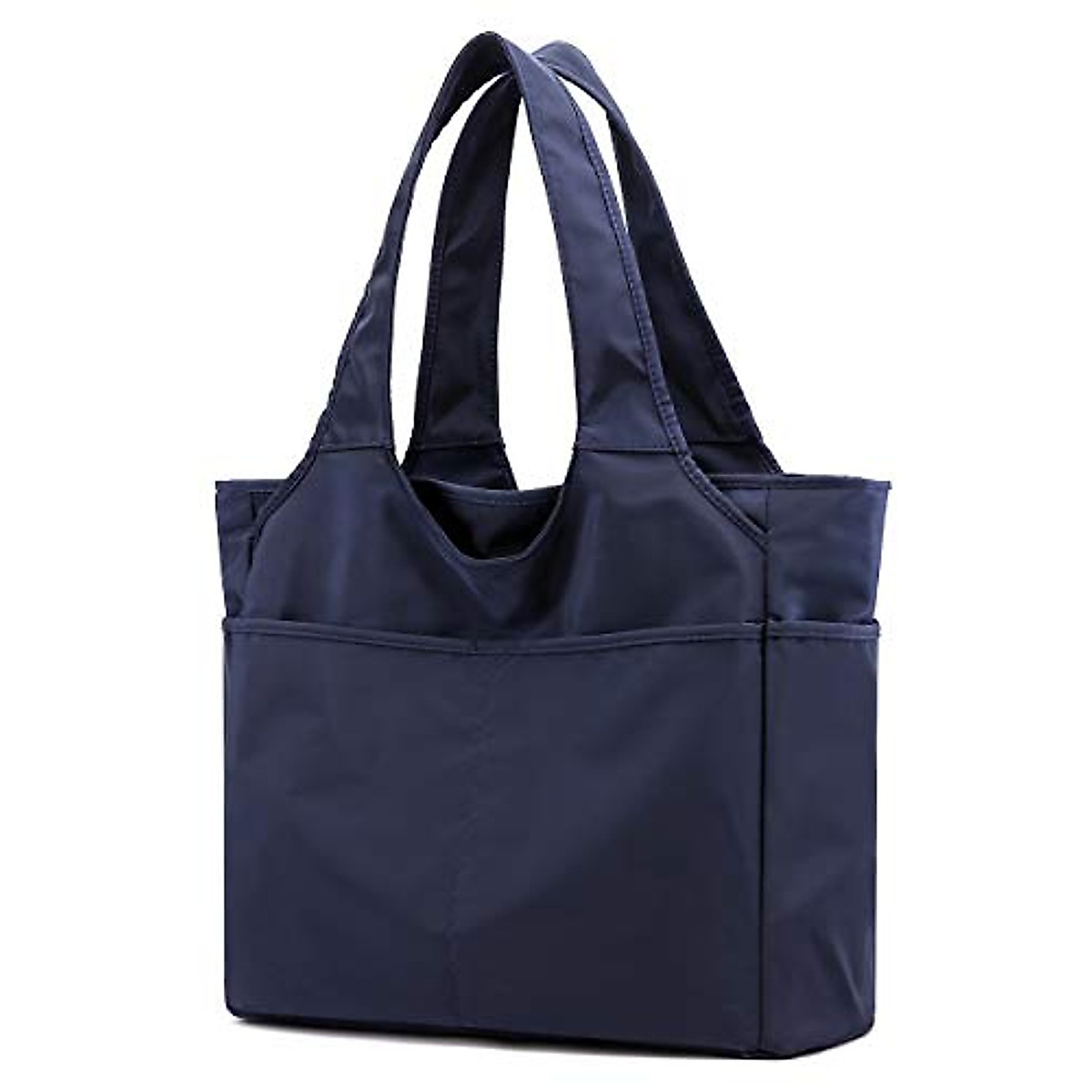 Collsants Nylon Tote Bag Waterproof Shoulder Bag for Women Lightweight Travel Handbag Multi Pocket with Zipper