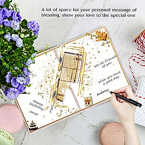 50th Birthday Pop Up Cards for Women or Men, 3D Greeting Card with Gilding Poster Cover, Funny 50th Birthday Gifts Idea for Party Supplies, Unique 50 Year Anniversary For Mom Dad, Back In 1973, Jumbo