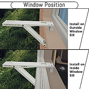 BJADE'S Universal Window Air Conditioner Bracket,Light Duty,Support Up to 85lbs,Fits for 5000-12,000 BTU AC Units.
