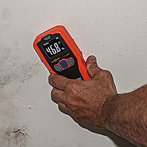 Klein Tools ET140 Pinless Moisture Meter for Non-Destructive Moisture Detection in Drywall, Wood, and Masonry; Detects up to 3/4-Inch Below Surface