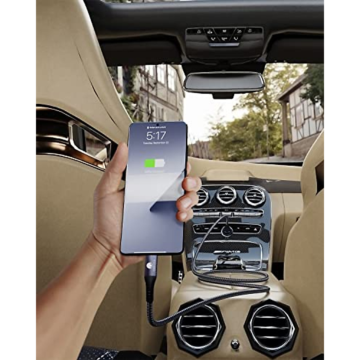 CONMDEX Android Auto USB C Cable (2ft+3ft+6ft), 10Gbps USB 3.1 Gen 2 USB-A to USB-C Cable 3A Fast Charging Type C Charger Cord, Braided USB C Data Cable Compatible Samsung Galaxy S23, Google Pixel