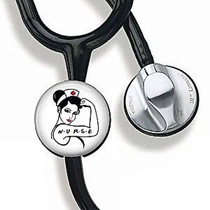 Nurse Stethoscope Tag Personalized,Nurse Doctor Stethoscope ID Tag Customized, Medical Stethoscope Name Tag with Writable Surface-Black