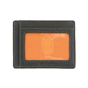 Timberland Men's Slim Leather Front Pocket Credit Holder Wallet, Olive (Blix Card Case), One Size