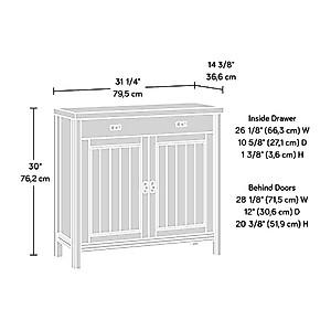 Sauder Costa Computer Desk, Chalked Chestnut Finish & Costa Library Base, Chalked Chestnut Finish