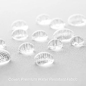 Fixwal 18x18 Inches Outdoor Pillow Inserts Set of 4, Waterproof Decorative Throw Pillows Insert, Square Pillow Form for Patio, Furniture, Bed, Living Room, Garden ( White )