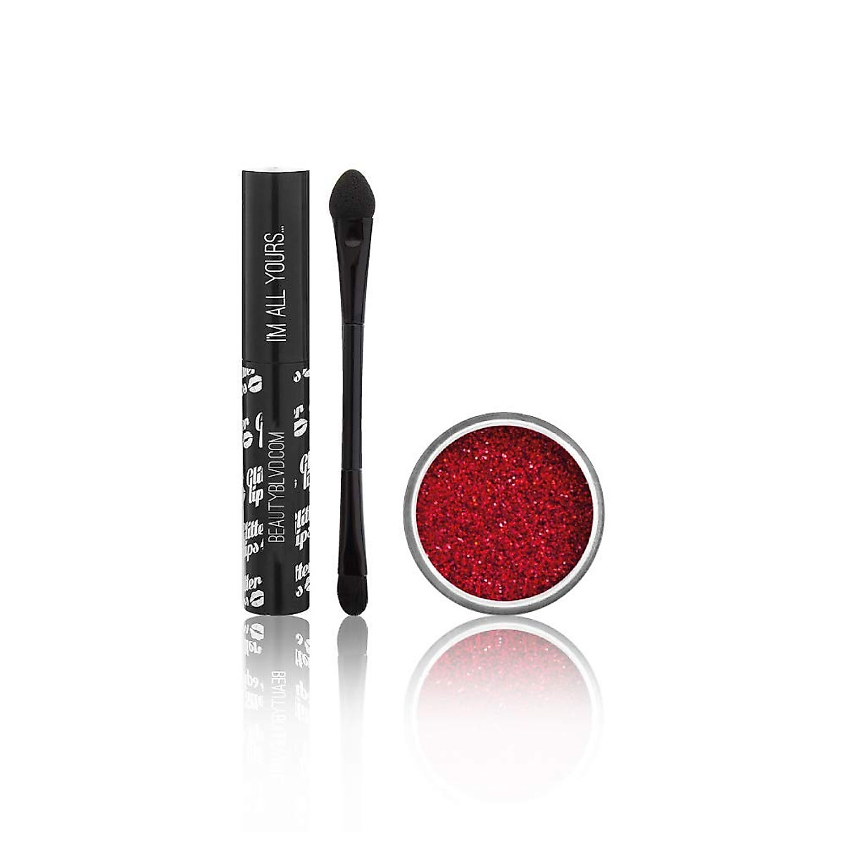 BEAUTYBLVD Glitter Lips | Glitter Lip Kit | Waterproof & Smudge Proof | Long Lasting | Cruelty Free (Ruby Slippers)
