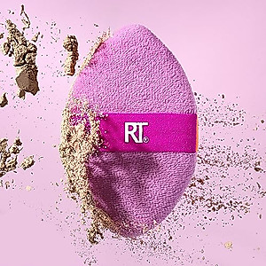 Real Techniques Miracle 2-In-1 Powder Puff, Dual-Sided, Full-Size Makeup Blending Puff, Reversible Elastic Band, Precision Tip Makeup Sponge & Powder Puff, For Liquid, Cream & Powder, 1 Count