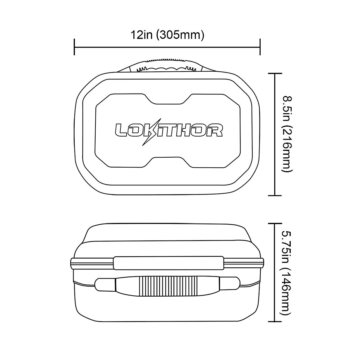 LOKITHOR JA-Series Bag EVA Protection Case for JA300/JA301/JA302/JA400/JA401/JA3000 Jump Starter with air compressor