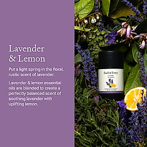 Each & Every All Natural Deodorant for Men & Women - Aluminum-Free, Sensitive Skin, Plant-Based, Baking Soda-Free, Long Lasting 24 Hr Odor Control - Lavender & Lemon Travel Size (2 Pack, 2.5oz)