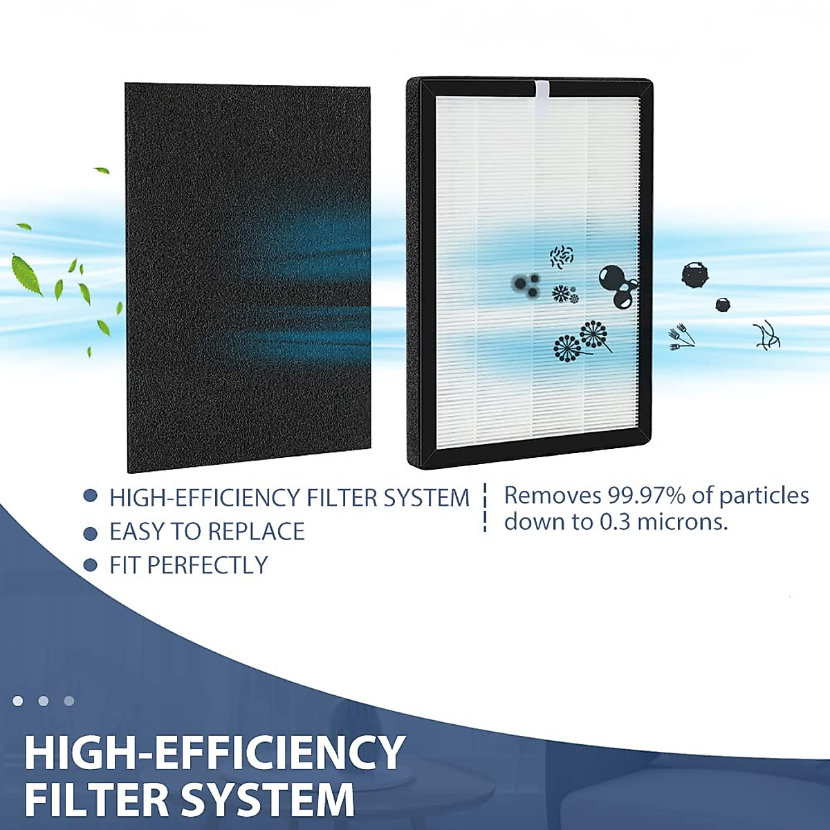 Mchillnet ProHEPA 9000 True HEPA Filters Replacement Compatible with VEVA ProHEPA 9000 Air Cleaner Purifier, Including 2 True HEPA Filters + 8 Activated Carbon Filters