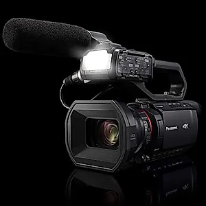 Panasonic X2000 4K Professional Camcorder with 24x Optical Zoom, WiFi HD Live Streaming, 3G SDI Output and VW-HU1 Detachable Handle, HC-X2000 (USA Black)