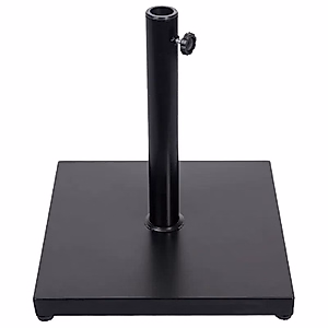Sundale Outdoor Umbrella Stand 42lbs Heavy Duty Resin Square Umbrella Base,Black