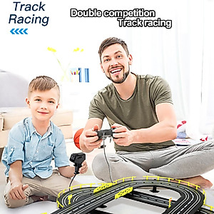Electric Racing Tracks 11.8M Track Analog Slot Car Race Track Set Electric Track Racing for Boys 8-16 Years Old Gifts