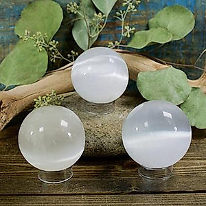 Pachamama Essentials Selenite Sphere - Crystal Ball 50-60mm - Reiki, Healing, Metaphysical, Chakra, Positive Energy, Meditation, Protection