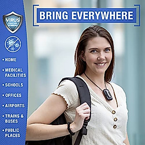 AirTamer A315 Advanced Rechargeable and Portable Air Negative Ion Generator | Proven Performance, Black with Black Leather Travel Case