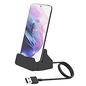 D USB C Charger Dock Station, AKwor Charging Desktop for Samsung Galaxy S8, Note8, LG G5 G6 V20, HTC 10, Microsoft Lumia 950 XL, Google Pixel, OnePlus 5, BLU Vivo 5