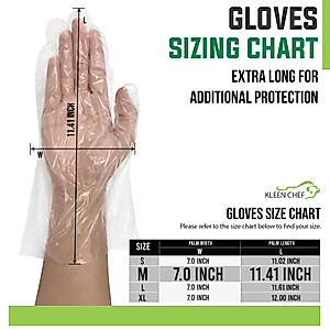 KLEEN CHEF 1050 PCS Plastic Disposable Gloves Medium | Clear Disposable Gloves for Food Prep, Cooking, Cleaning, Food Handling