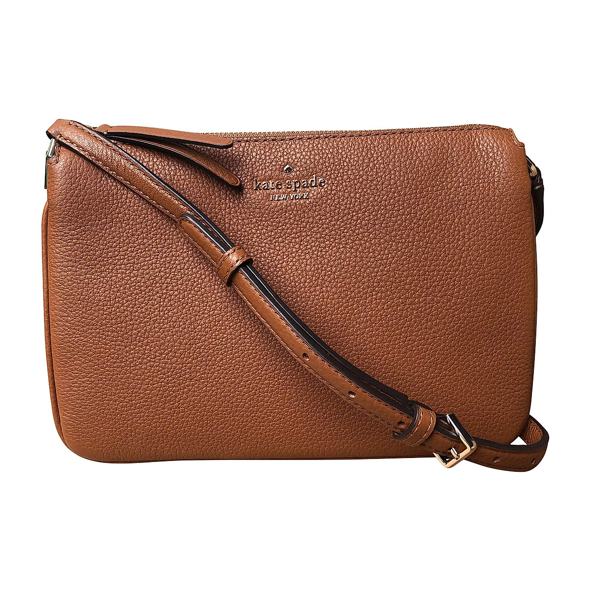 Kate Spade New York Triple Gusset Crossbody, Warm Gingerbread