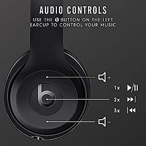 Beats_by_dre Beats Solo3 Wireless On-Ear - Class 1 Bluetooth Headphones with Bonus Cleaning Cloth, Built-in Microphone - Black