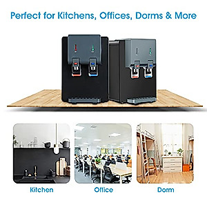 ACCVI Premium Countertop Water Cooler Dispenser, Holds 3 or 5 Gallon Jug, Top Loading, Hot and Cold Water, Child Safety Lock, Compact Design Ideal For Homes, Kitchens, Offices, Dorms, Black