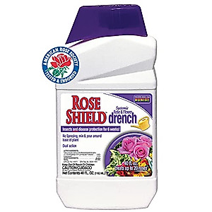 Bonide Rose Shield Systemic Rose & Flower Drench, 40 oz Ready-to-Use Long Lasting Disease & Insect Protection