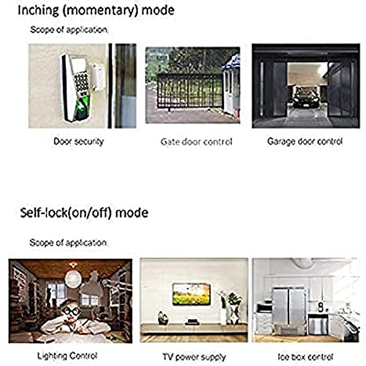 MHCOZY Updated WiFi Wireless Smart Switch Inching Self-Locking Relay Module,Set Inching Time from 0.5 Second to 1 Hour,be Applied to Access Control,DIY WiFi Garage Door Opener (1CH WiFi RF)