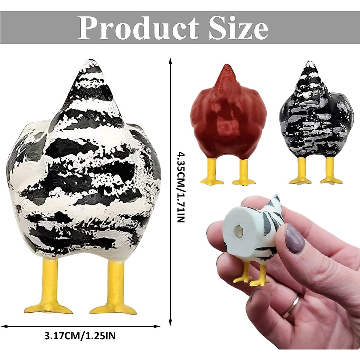 3 Pcs Chicken Butt Magnets Fun Animal Butt Fridge Magnets Refrigerator Magnets Creative Cute Chick Magnets for Refrigerator Whiteboard Map Home Office Decoration