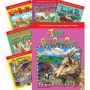Teacher Created Materials - Reader's Theater: Children's Folk Tales and Fairy Tales - 6 Book Set - Grades K-1 - Guided Reading Level A - I