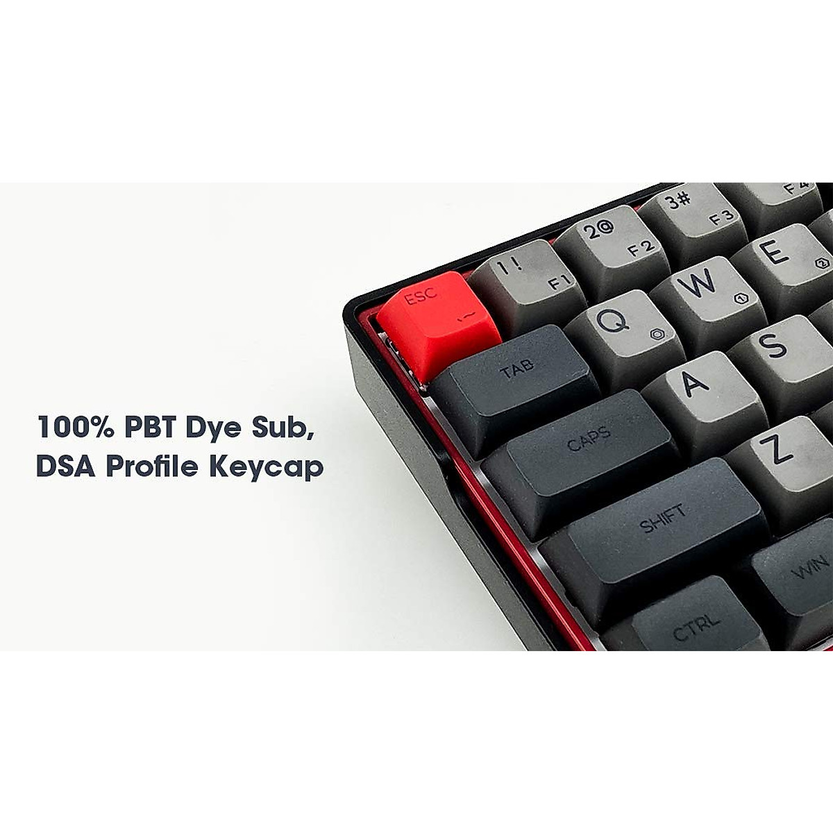 KEMOVE DK61 Wireless 60% Mechanical Gaming Keyboard, Bluetooth 5.1 Hot Swappable Keyboard RGB Backlit PBT Keycaps Full Keys Programmable (Gateron Switch) (Gateron Optical Blue Switch, Dolch)