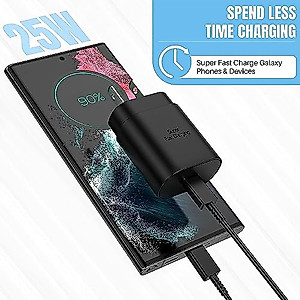 USB C Charger Block 25W PD Super Fast Charger Type C Plug Wall Adapter Quick Charging for Samsung Galaxy S24/S23/S22/S21/S20/ Z Fold 3/4/5/iPhone14/iPad/Tablet/Watch-2Pack
