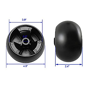 Replacement 734-04155 Deck Wheels Fit for Cad Mower - Deck Gauge Wheels Compatible with Cad LTX1050 LTX1040 XT1 Enduro Riding Mower, Craftsman LT2000 LT2500 42" 46" 50" 54" Deck Lawn Mower, 2 Pack